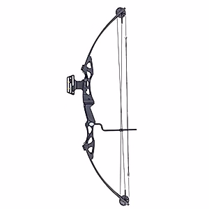 Siege SAS 55 lb 29'' Compound Bow w/ 5-Spot Paper Target, Black w/Package