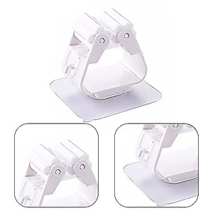 1pc Wall Mounted Mop Holder Home Mop Broom Storage Rack Organizer Storage Shelf Kitchen Tools Random Color