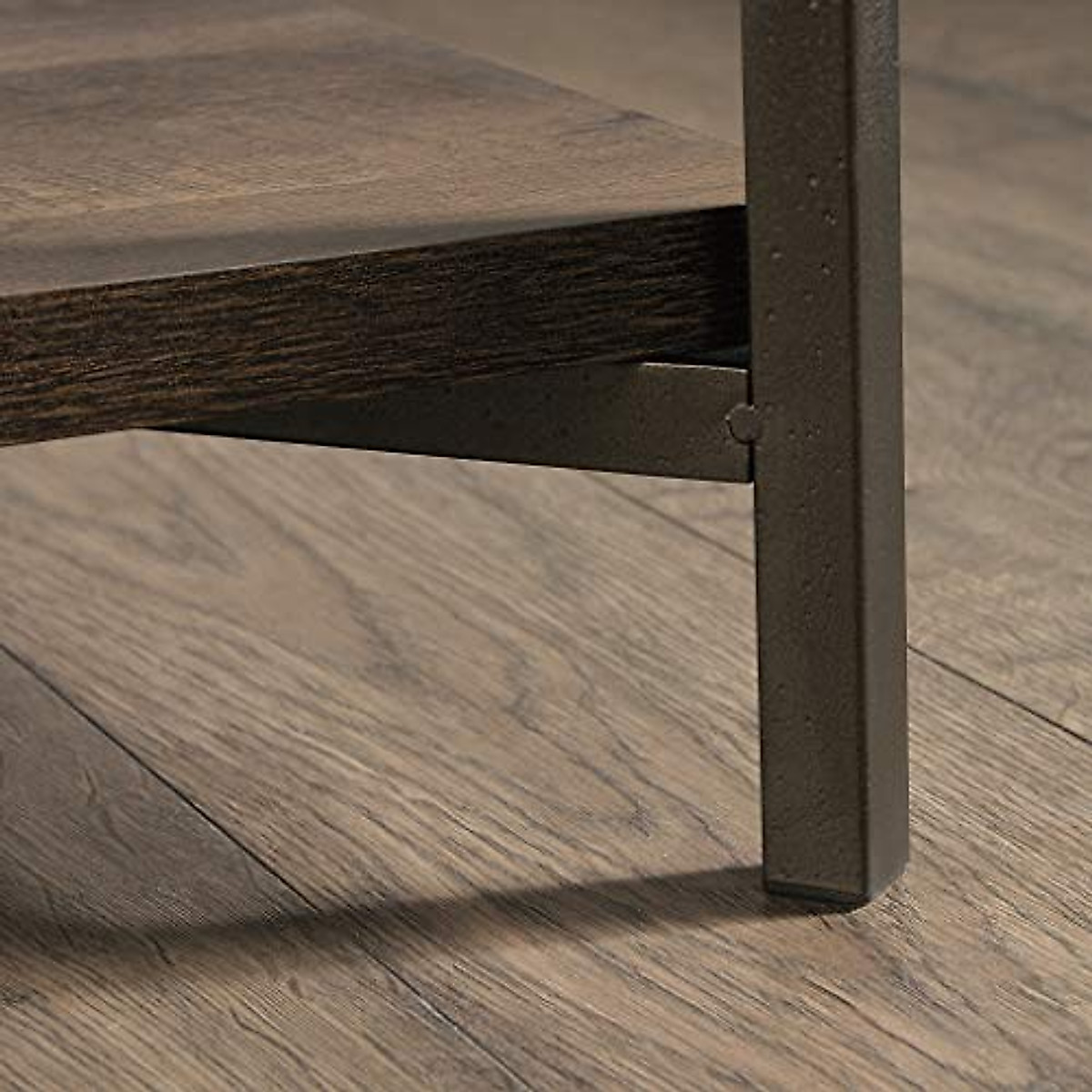 Sauder North Avenue Bookcase, L: 23.43" x W: 13.66" x H: 59.33", Smoked Oak Finish