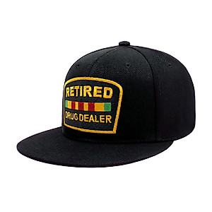 CHOK.LIDS Retired Drug Dealer Hat Dad Hat Acrylic Baseball Cap Polo Style Low Profile (SB Black)