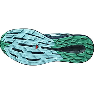 Salomon Pulsar Trail Hiking Shoes Womens Sz 8.5 Blue Radiance/Carbon/Yucca