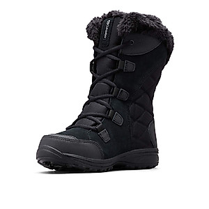 Columbia Women's Ice Maiden II Snow Boot, Black/Columbia Grey, 10 M US