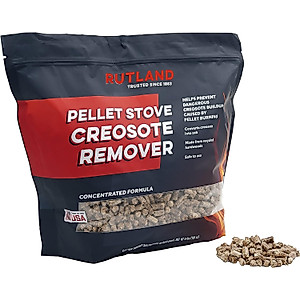 Rutland Products Pellet Stove Creosote Remover, Chimney & Flue Cleaning Wood Pellets, 8 Pound Bag