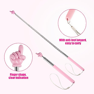 3pcs Telescopic Teachers Pointers, Extendable Pointing Stick Retractable Pointer Whiteboard Pointer for Teacher Classroom Aids (Pink, Sky Blue, Light Green)