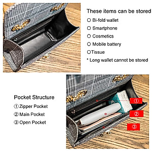 Small Crossbody Bag for Women, Cute Leather Clutch Purses for Girls, Mini Shoulder Bag with Chain Strap (black1)