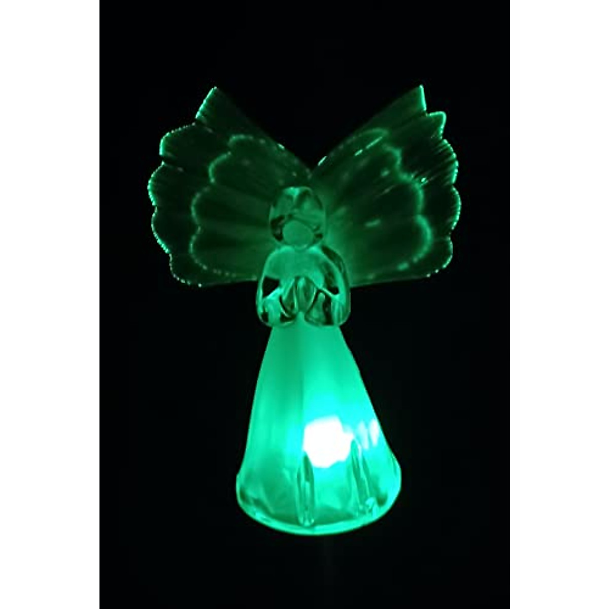 Starry Illuminate 1 PCS Solar Color Changing Style Garden Stake Light Pathway Stake Light (Fiber Wings Angel), Clear