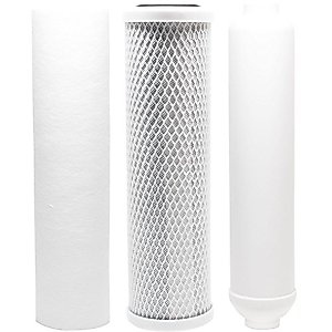 Replacement Filter Kit Compatible with Watts RO-TFM-4SV RO System - Includes Carbon Block Filter, PP Sediment Filter & Inline Filter Cartridge - Denali Pure Brand