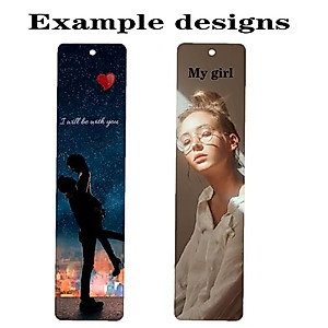 Custom Bookmarks with Tassel and Gift Box Metal Photo Bookmark Personalized with Picture and Text