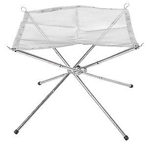 Portable Outdoor Fire Pit Folding Grill, Outdoor Foldable Stainless Steel Mesh Grill Net Folding Fire Pit Grill for Garden Camping Outdoor Barbecue