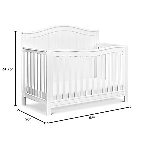 DaVinci Aspen 4-in-1 Convertible Crib in White, Greenguard Gold Certified