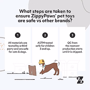 ZippyPaws - Spencer The Crinkle Monkey Dog Toy, Squeaker and Crinkle Plush Toy - Pink, Small