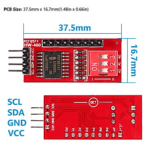 WWZMDiB 2Pcs PCF8574T IO Expansion Board I/O Expansion Module Based on I2C Interface PCF8574