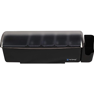 San Jamar Dome Plastic Garnish Center, 8 Pint - 5 Tray, Black