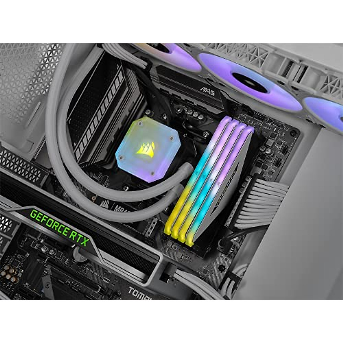 CORSAIR Vengeance RGB RT 32GB (4x8GB) DDR4 3600 (PC4-28800) C18 1.35V Desktop Memory