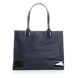 Tory Burch Ella Patent Small Tote, Black Patent Small