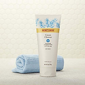 Burt's Bees Intense Hydration Cream Cleanser, Moisturizing Face Wash with Clary Sage, 6 Oz (Package May Vary)