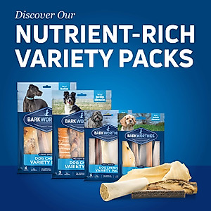 Barkworthies Healthy Dog Treats & Chews Puppy Dog Variety Pack (5 Chews) - Protein-Rich, All-Natural, Easily Digestible, Rawhide Alternative - Promotes Dental Health - Great Gift for All Dogs