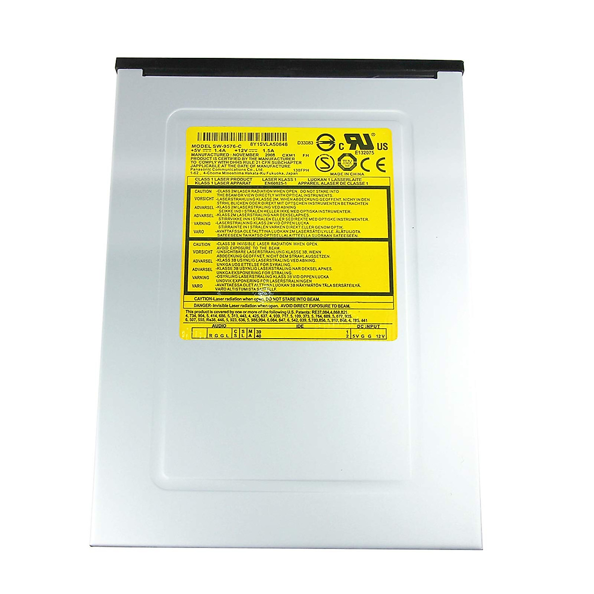 Computer 5X DVD-RAM Cartridge Burner Replacement, for Panasonic SW-9576-C, Super Multi Double Layer 16X DVD-R DL 40X CD-R Writer IDE PATA Internal Optical Drive