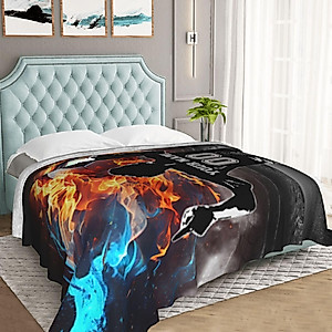 CaomeiWu Custom Soccer Blanket, 40"x50" Flannel Cool Soccers Sports Themed Throw, Soft Nap Throw Blanket for Home Boys Girls Women Men Soccer Lovers Gifts