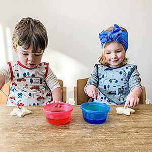 BapronBaby Be Brave - Firefighter Bapron - No Neck Tie Safer Bib for Baby & Toddler - Soft Waterproof Stain Resistant - Machine Washable - Sz Baby/Toddler 6m-3T