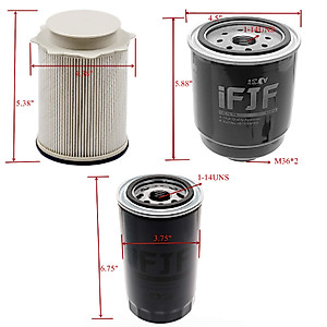 iFJF 68197867AA 68157291AA Fuel Filter and 5083285AA Oil Filter Replacement for Ram 6.7L 2013-2018 2500 3500 4500 5500 Diesel Engines Replaces 68065608AA FS53000 68197867AB 5016547AA