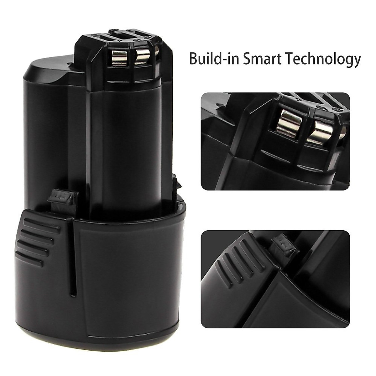 Munikind 2 Packs 2500mAh BAT411 Replacement Battery Compatible with Bosch 12V Battery 12V/10.8V Lithium BAT420 BAT411A BAT412