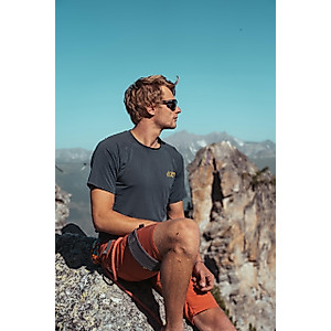 Julbo Shield Muntain Sunglasses, Blue/Blue/Orange Frame, REACTIV 2-4 Brown Polarized Lens