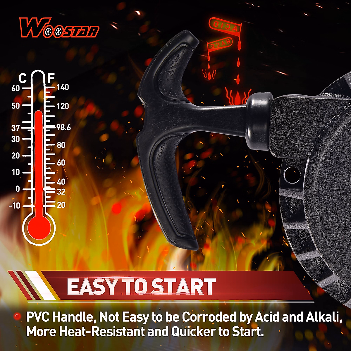 WOOSTAR Recoil Pull Starter Replacement for 2 Stroke 47cc 49cc 50cc Mini Pocket Bike Dirt Pit Bike