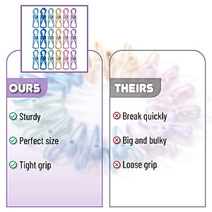 Mr. Pen- Chip Clips, 18 Pack, 2 Inch, Pastel Colors, Utility Steel PVC-Coated Clips, Bag Clips, Chip Clip, Metal Clips, Chip Bag Clip, Food Clips, Bag Clips for Food Storage, Food Bag Clips