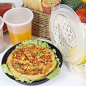 HYMEEE 48oz round food salad bowls with lids reusable takeout large meal prep containers BPA free to go freeze bento lunch boxes microwave dishwasher safe 10Pack