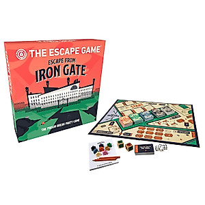 The Escape Game: Escape from Iron Gate - The Puzzle Completing, Drawing, Acting and Trading Prison Break Party Game by Pressman, Multi Color