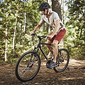 ROYCE UNION RMT 27.5" Mens 21-Speed All-Terrain Mountain Bike, 22" Aluminum Frame, Twist Shift, Matte Black