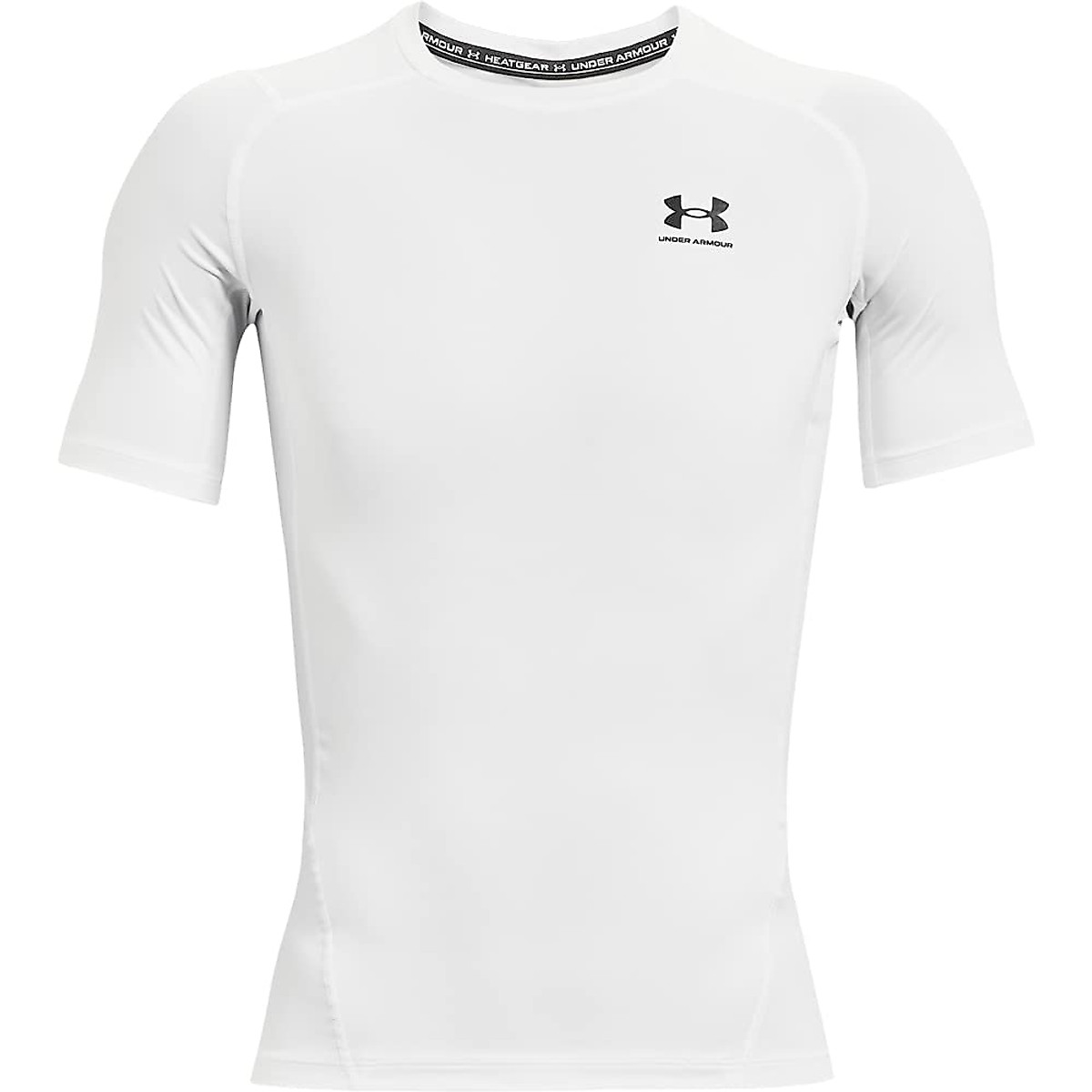 Under Armour Men's Armour HeatGear Compression Short-Sleeve T-Shirt , White (100)/Black, XX-Large