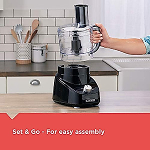 3-in-1 Easy Assembly 8-Cup Food Processor, Black, FP4150B