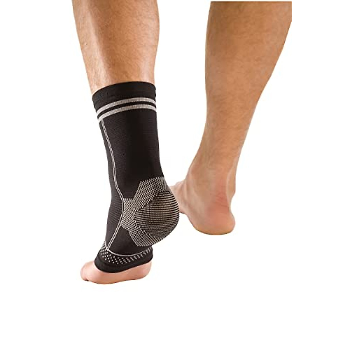 Mueller Sports Medicine 4-Way Ankle Support Sleeve, For Men and Women, Black, S/M