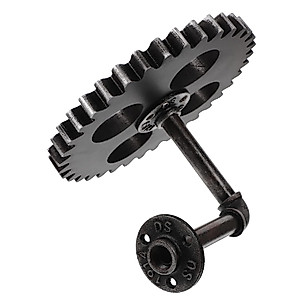 Yardenfun Vintage Gear Pipe Structure Wall Mounted Floating Shelf Industrial Style Wall Shelf for Home Decor Rustic Floating Shelf for Living Room Bedroom Kitchen and Bathroom