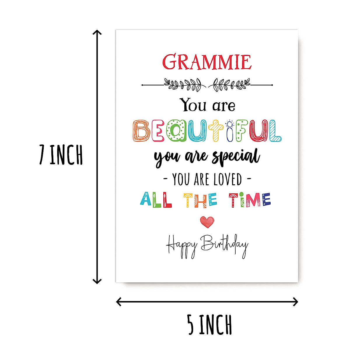 Grammie You Are Beautiful You Are Special - Grammie Birthday Card Poem Card For Grammie - Birthday Card For Grammie - Card For Grammie