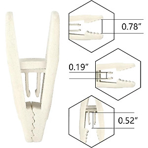 Velvet Hangers Clips, 20 Pack Beige Pants Velvet Clips, Clothes Hanger Clip Strong Finger Flocked Clips Fit for Ivory Velvet Hangers