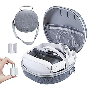 Zhixteu Case for Meta Quest 3, Hard Carrying Case for Meta Quest 3 Accessories, All-in-One Travel Case for VR Headset, Head Strap, Controller Accessories for Meta Quest 3 (grey)