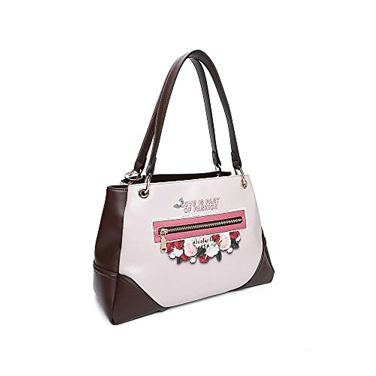Nicole Lee FASHION LOVE CAT PRINT SATCHEL
