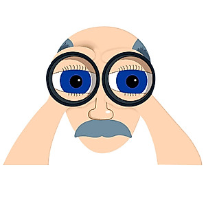 Nosy Old Man & Lady Fence Peeker Decorations Outdoor Grumpy Neighbor Couple Over Fence 11" Cute Garden Fence Yard Sign Ornament,Lifelike Backyard Fence Peeking Neighbor Couple Yard Art Decor (Man)