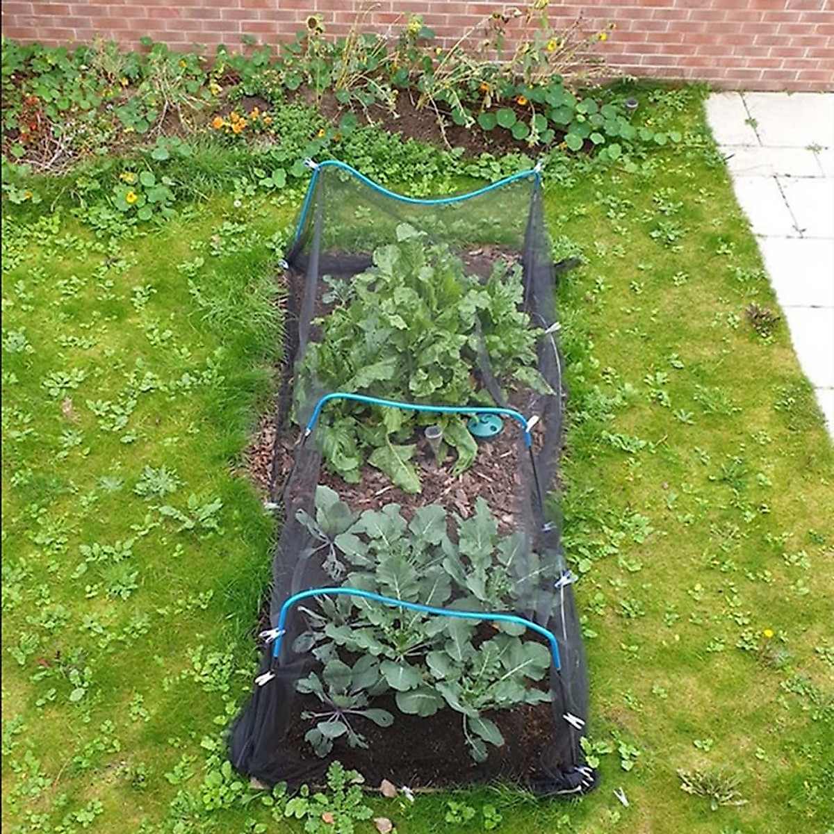 SJHmoo Mosquito Net Cloth Fabric, DIY Insect Pest Barrier Mesh Nets for Porch/Outdoor/Bed/Wedding, Grey 60x120in