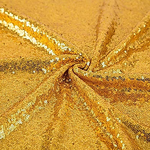 WISPET Gold Sequin Backdrop Curtains 4 Panels 2FTx8FT Glitter Gold Drapes Photo Backdrop Party Wedding Baby Shower Curtain Sparkle Photography Background