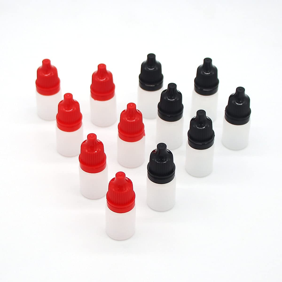 Snadulor 5ml Dropper Bottles 60 PCS Plastic Squeezable Eye Liquid Dropper Container(Random Color)