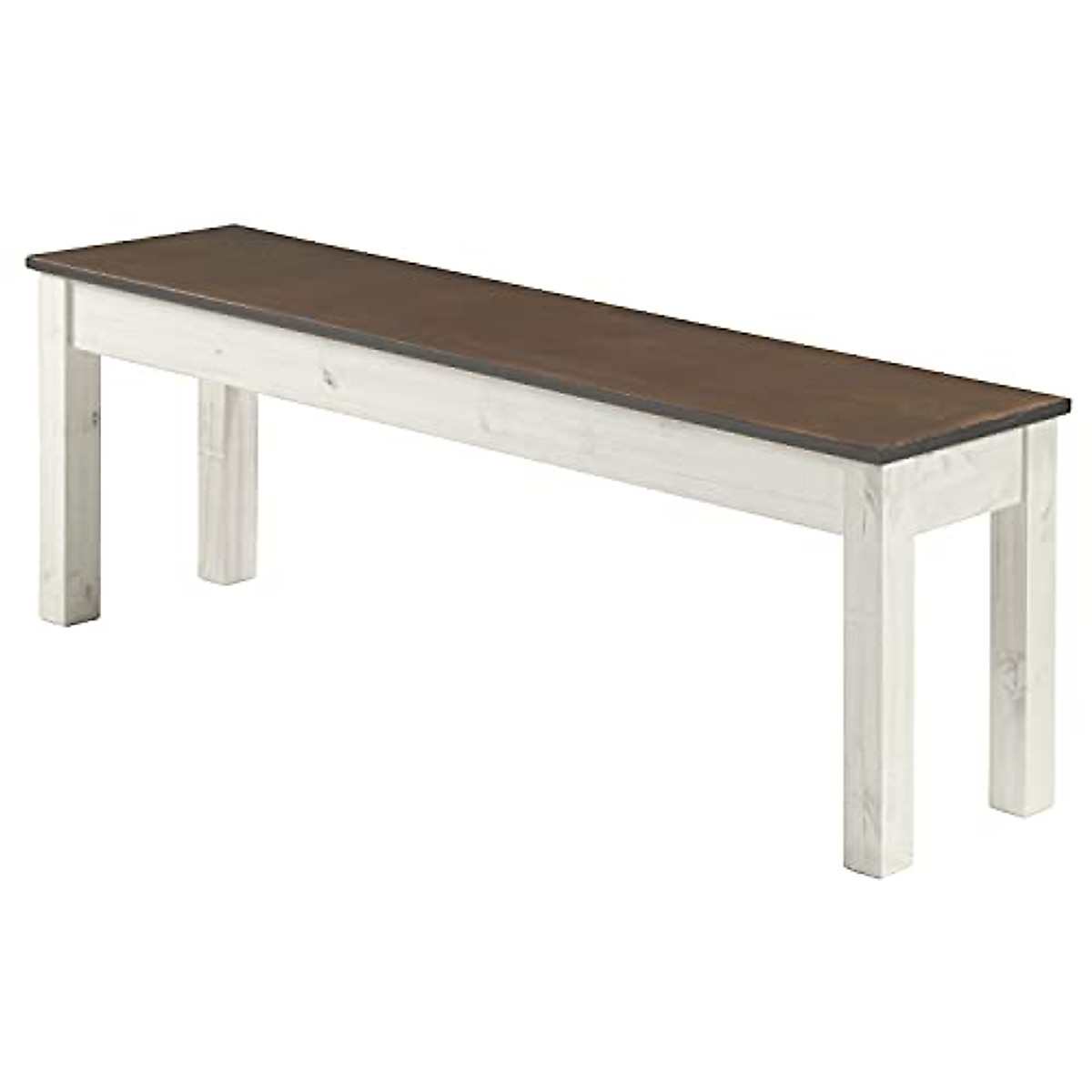 Furniture Dash Wood Bench White Distressed