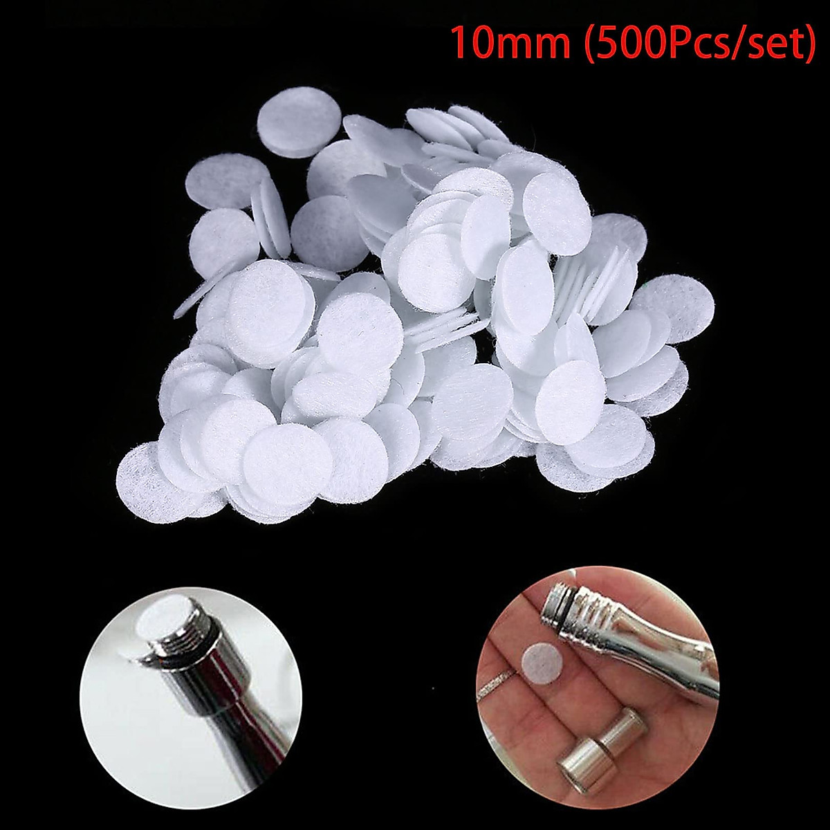 500Pcs Microdermabrasion Cotton Filters Replacement 10mm Dia Dermabrasion Filters,Facial Vacuum Filters Accesories,Microdermabrasion Filters Sponge Filter for Suction Microdermabrasion Machine (White)