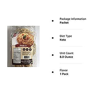 Low Carb Pasta, Keto Pasta, Great Low Carb Bread Company, Non GMO, Spaghetti Pasta 8 oz.