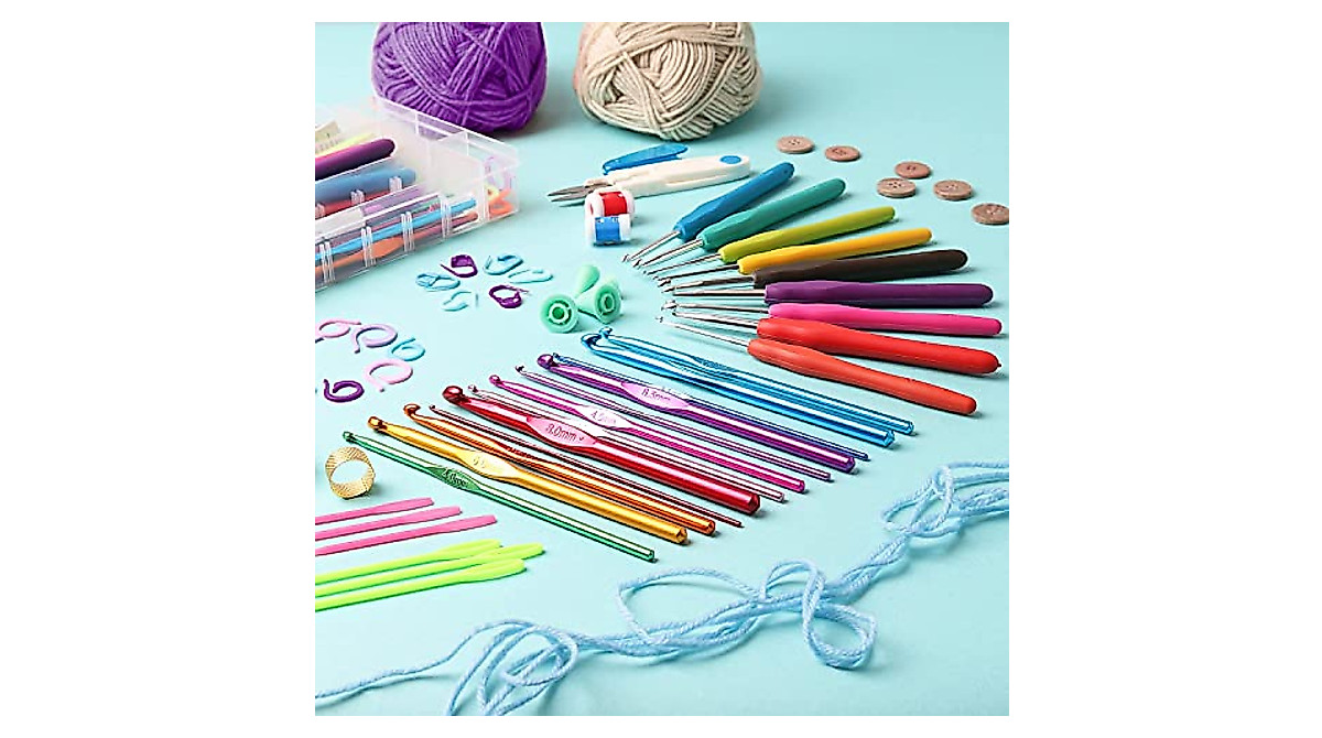 CraftBud 73 Piece Crochet Kit for Beginners & Kids - Complete Set