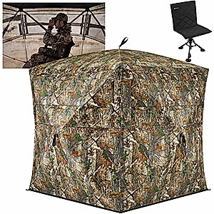 TIDEWE Hunting Blind See Through & 3 Legs Hunting Chair