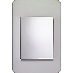 Robern MC2430D4FPL M-Series Mirror Cabinet with Plain Edge Door, Silver